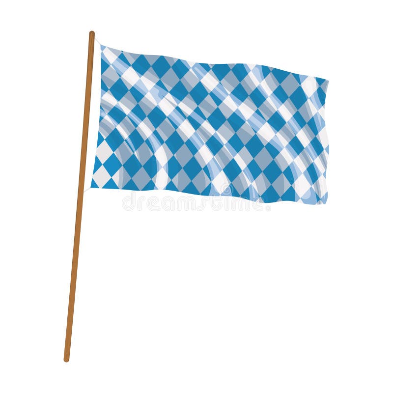 Isolated Waving Flag of Oktoberfest Pattern Vector Stock Vector ...