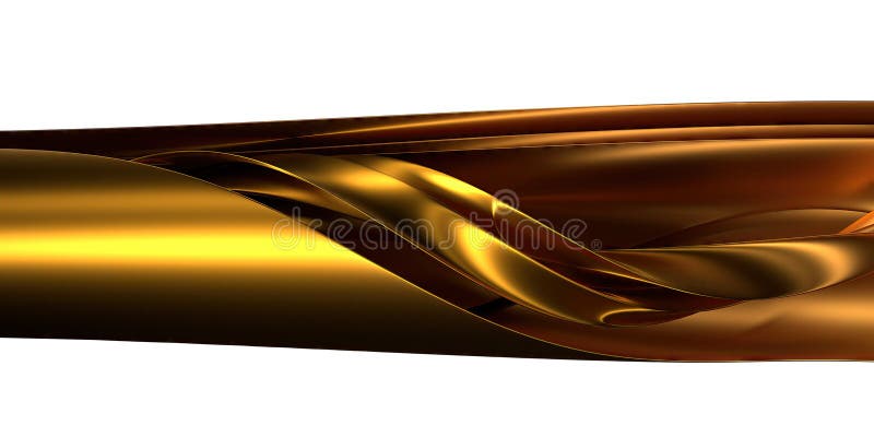 Isolated Wavy Metal Curve Lines Abstract Dramatic Modern Luxury Luxury ...