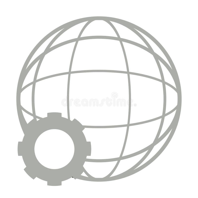 Isolated Web Icon with a Gear Symbol Stock Vector - Illustration of ...