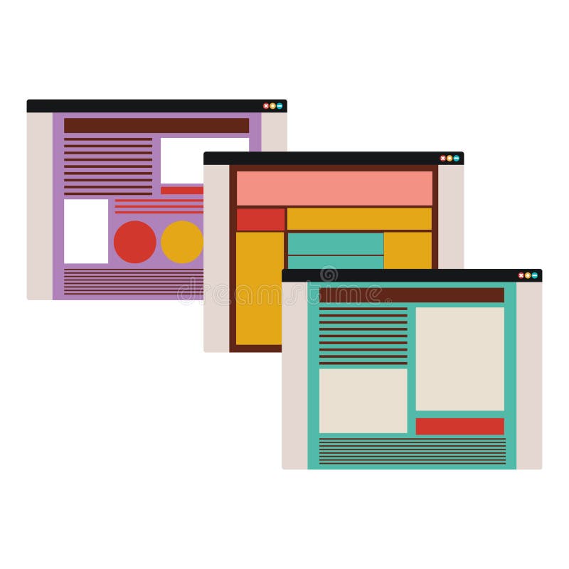 Isolated website design stock vector. Illustration of modern - 84566616