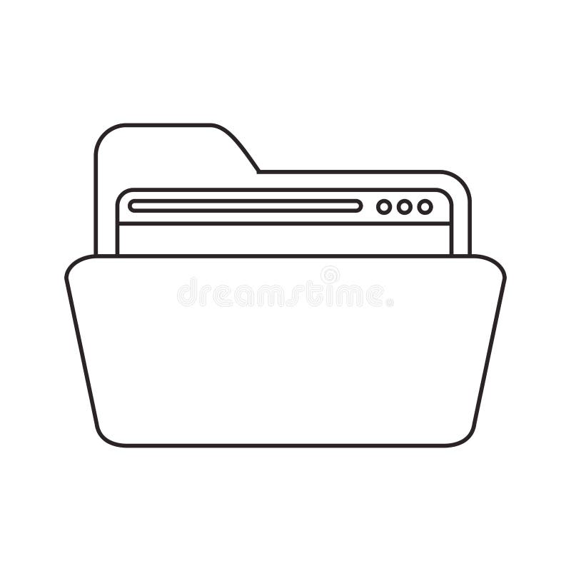 Isolated Website Inside File Design Stock Vector - Illustration of ...