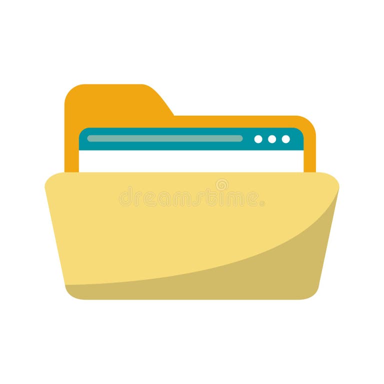 Isolated Website Inside File Design Stock Vector - Illustration of ...