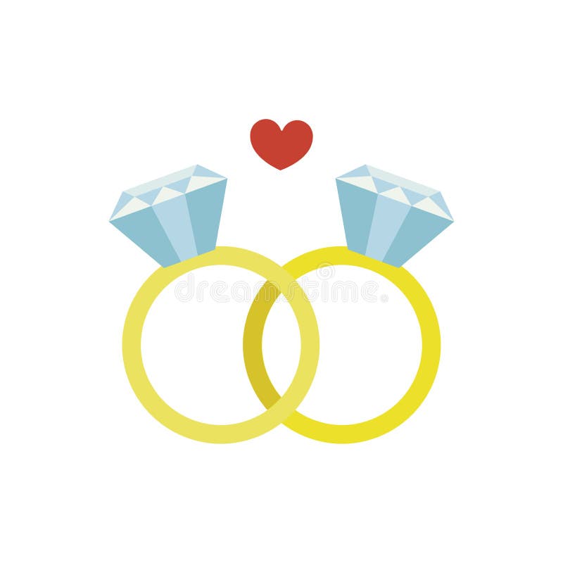 Isolated Wedding Rings Icon Vector Stock Vector - Illustration of ...