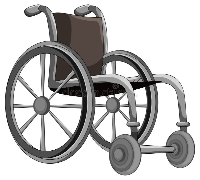 Isolated Wheelchair Simple Cartoon Stock Vector - Illustration of ...
