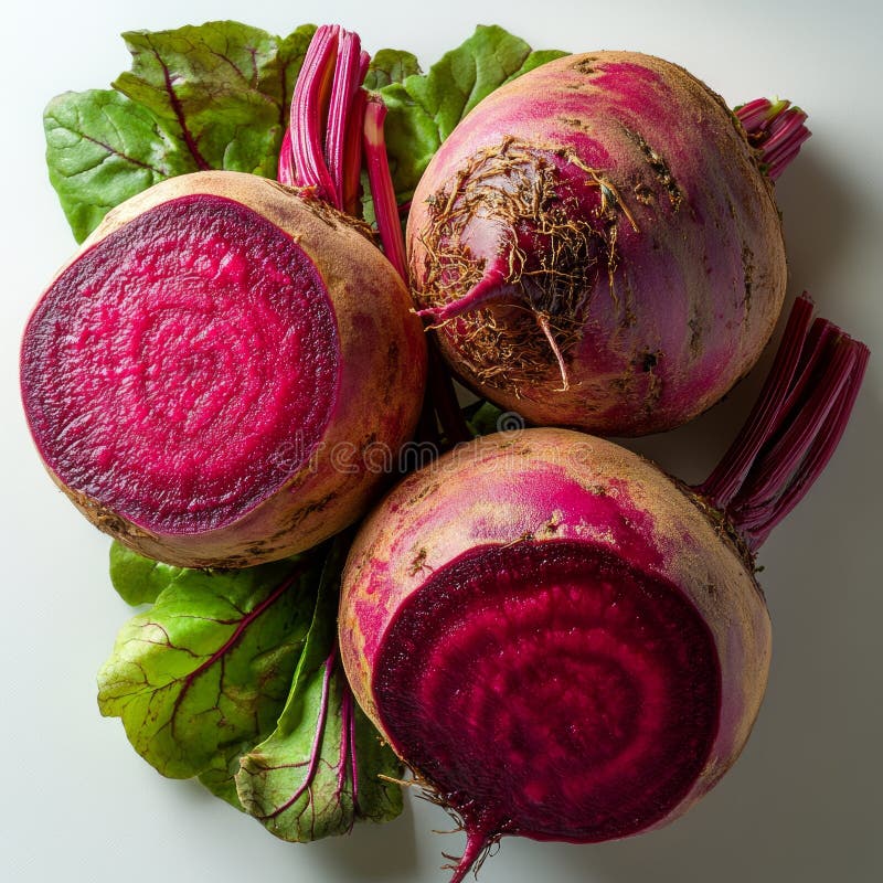 Isolated on a White Background is a Beetroot with an Earthy Red Color ...