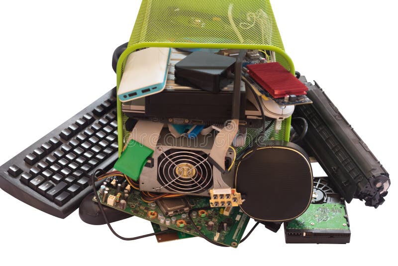 Discarded, Used and Old Computer Hardware in and Scattered Around a ...