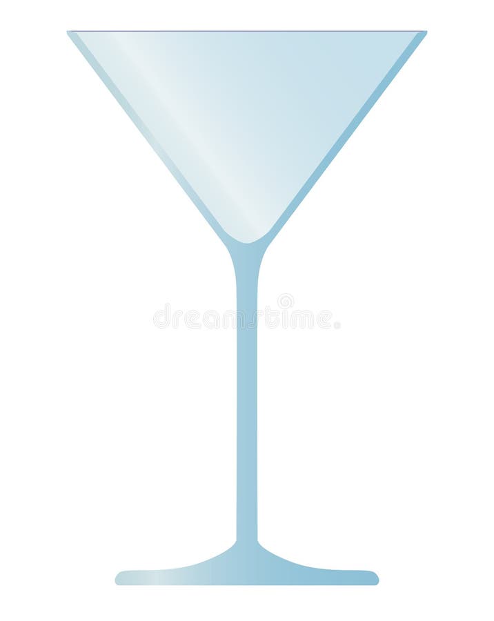 Empty Cocktail Glass Isolated on White Background. Side View Stock ...