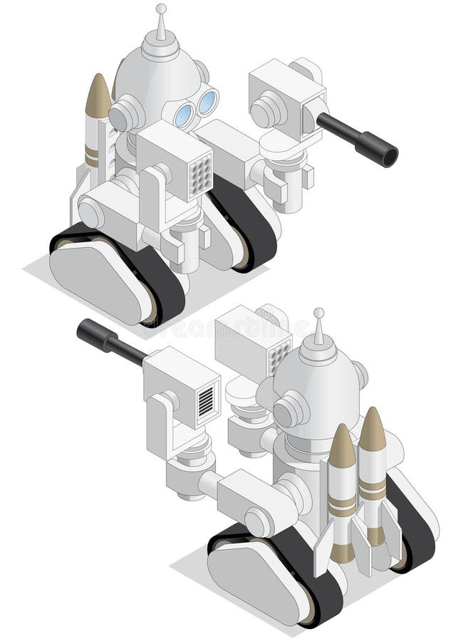 Battle robots. stock vector. Illustration of machine - 315386237