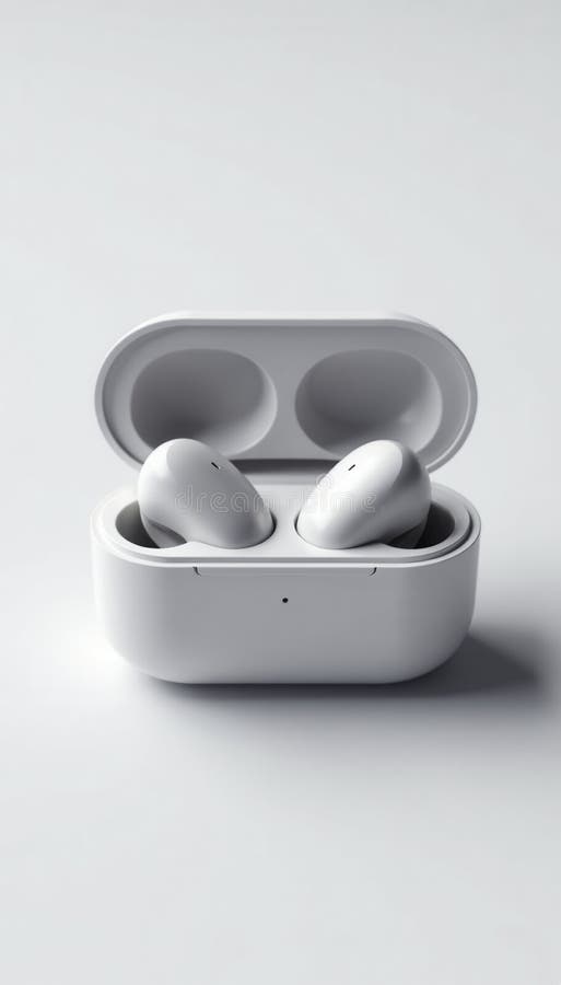 Isolated White Background with Luxury Bluetooth Earbuds, Premium, High ...