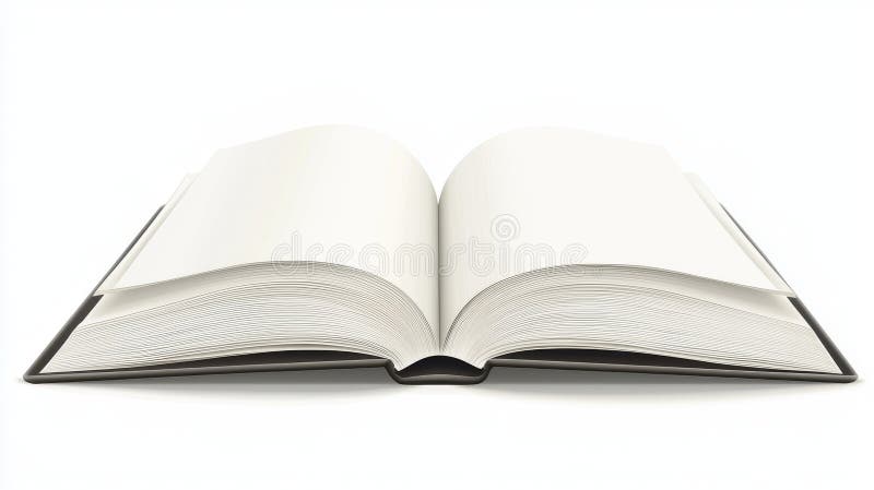 An Isolated White Background Mockup Shows an Empty Closed Magazine Book ...