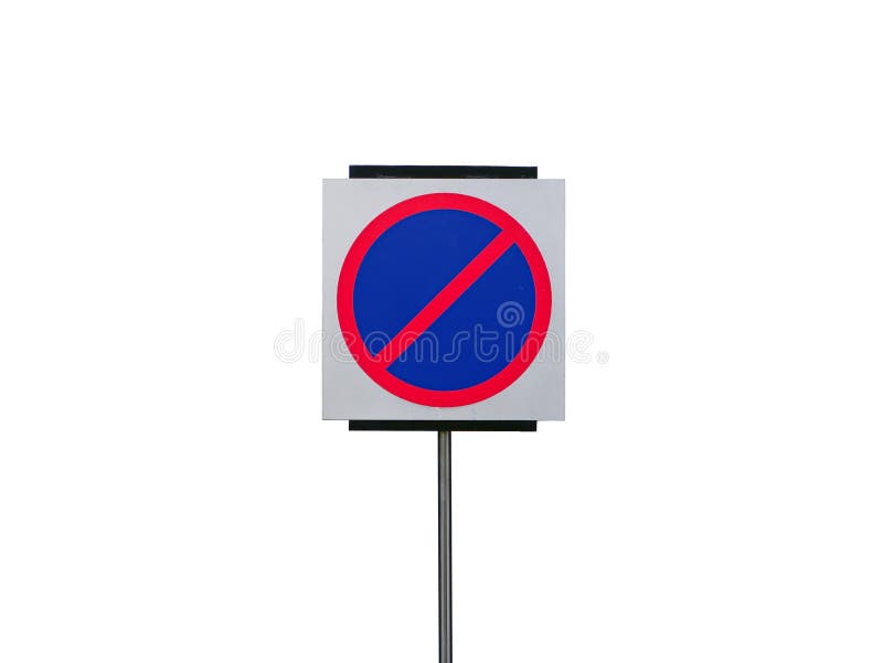Isolated White Background of Stop Sign Stock Photo - Image of transport ...