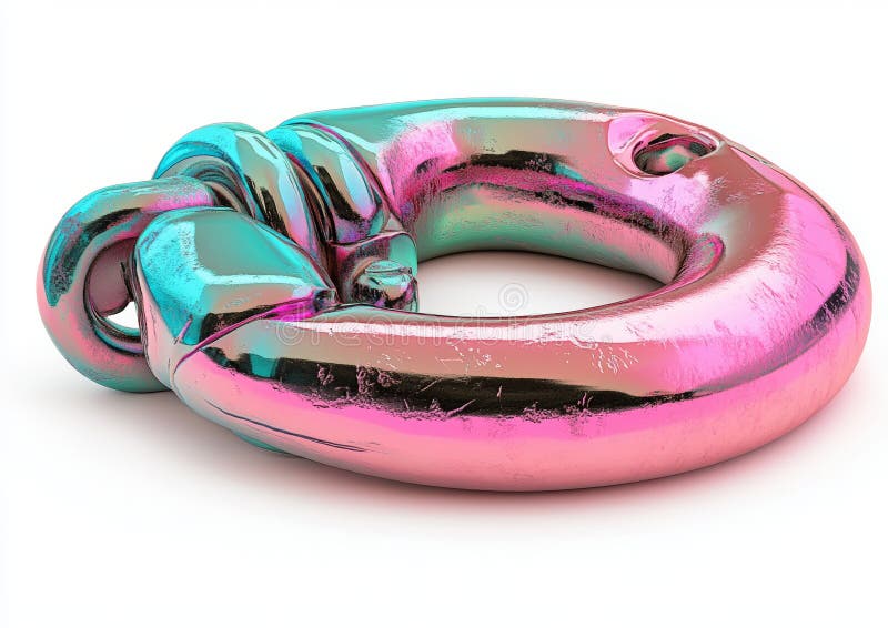 Isolated White Background Surreal Crane Hook: Dreamlike Metal, Floating ...