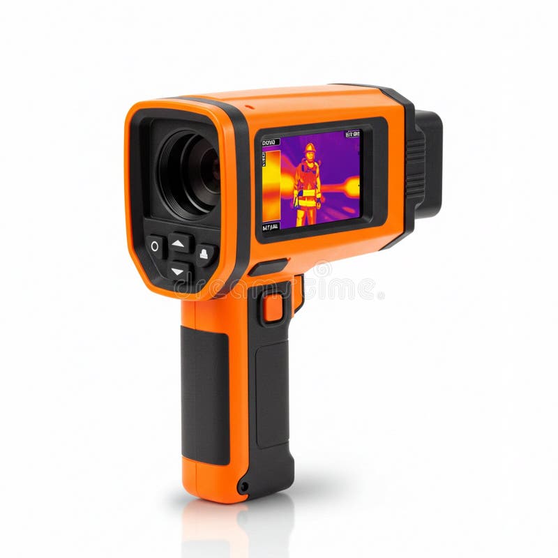 Thermal Imaging Camera Isolated on White Stock Illustration ...