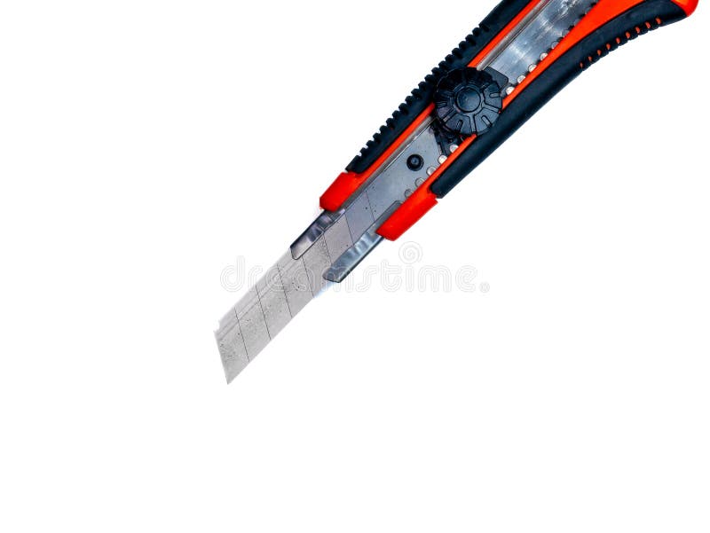 Sharp Utility Knife with Orange and Black Handle Stock Image - Image of ...