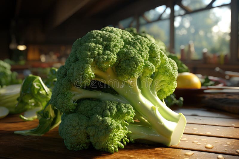 Isolated White Broccoli Wit Stock Illustration - Illustration of white ...