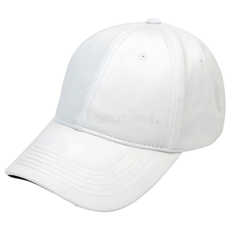 Isolated White Cap Front View Isolated on White Background Stock ...