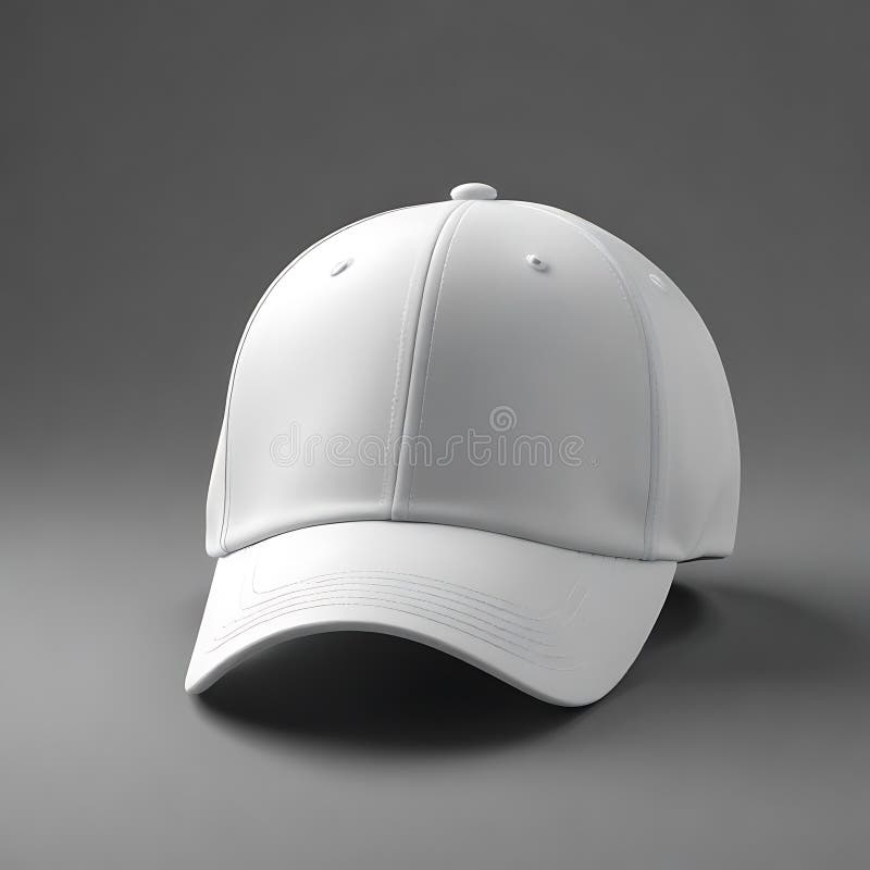 Blank White Cap Mockup Designs Stock Illustration - Illustration of ...