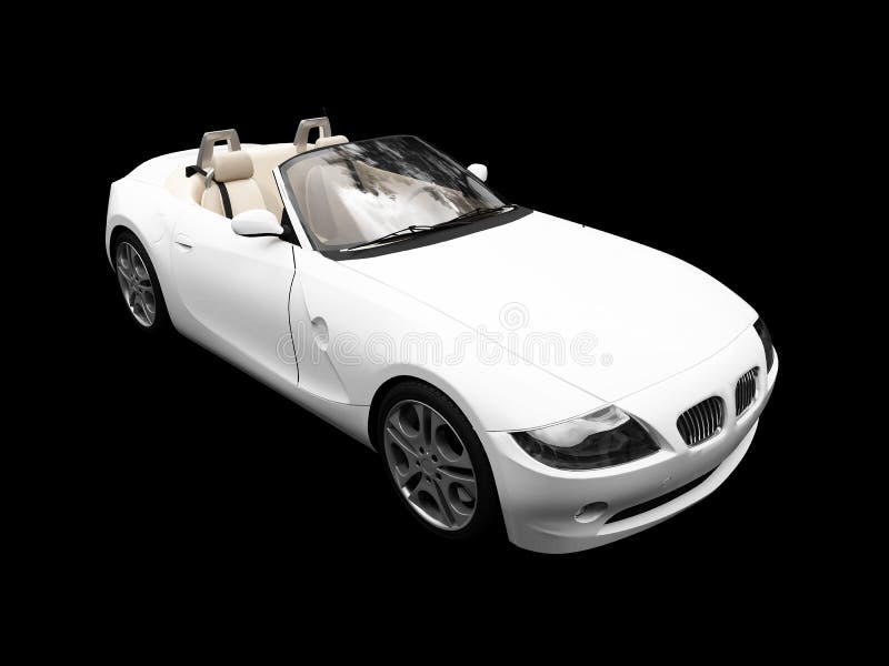 Isolated White Car Front View Stock Illustration - Illustration of ...