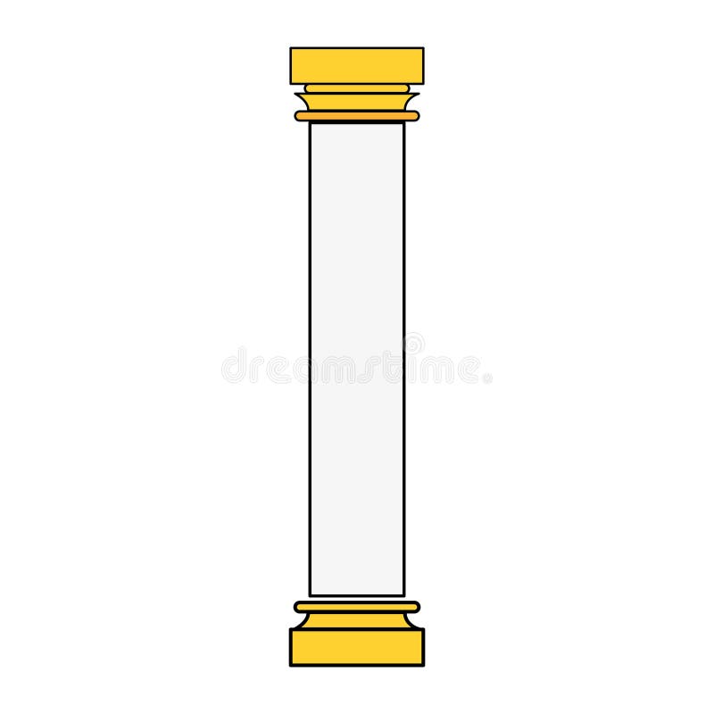 Isolated White Column Building Icon Vector Stock Vector - Illustration ...