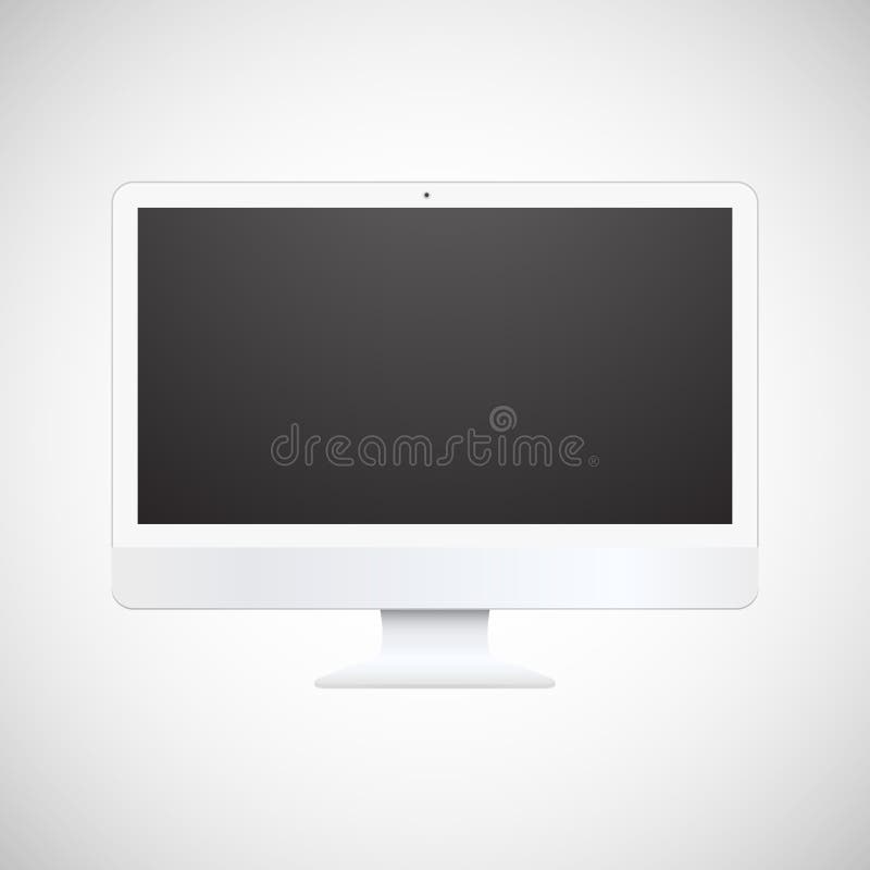 Desktop Computer Screen stock illustration. Illustration of visual ...