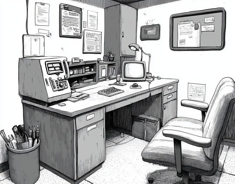 Isolated on White, 3D Illustration of an Interior Corner Room ...