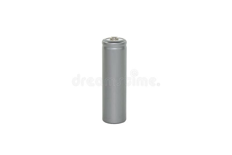 Isolated on White Grey Battery AA Stock Photo - Image of electrical ...