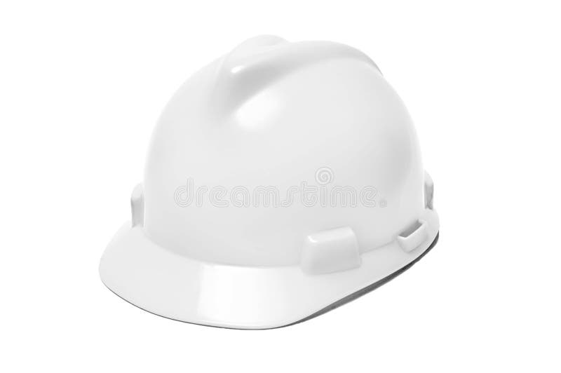 Isolated white helmet stock photo. Image of hard, male - 6481412