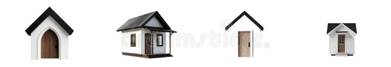 Isolated White House, Front View, Stock Photo Stock Photo - Image of ...