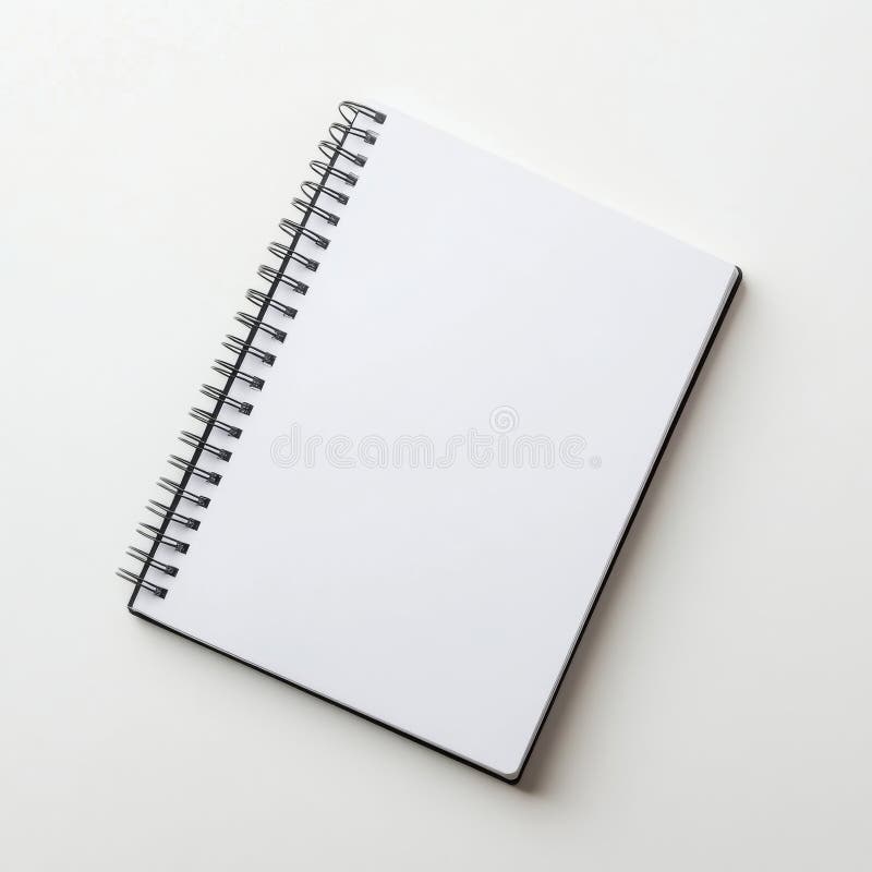 An Isolated White Notebook Mockup with Generative AI. Stock ...