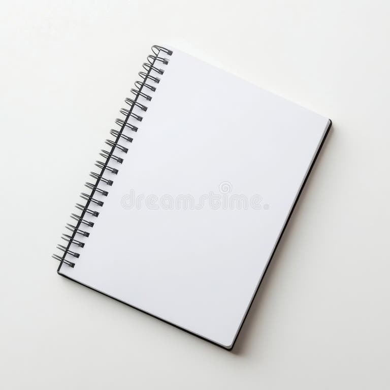An Isolated White Notebook Mockup with Generative AI. Stock ...