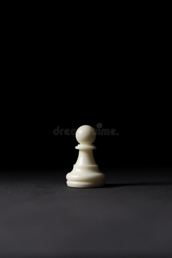 Isolated White Pawn Chess Piece on Black Background Stock Photo - Image ...