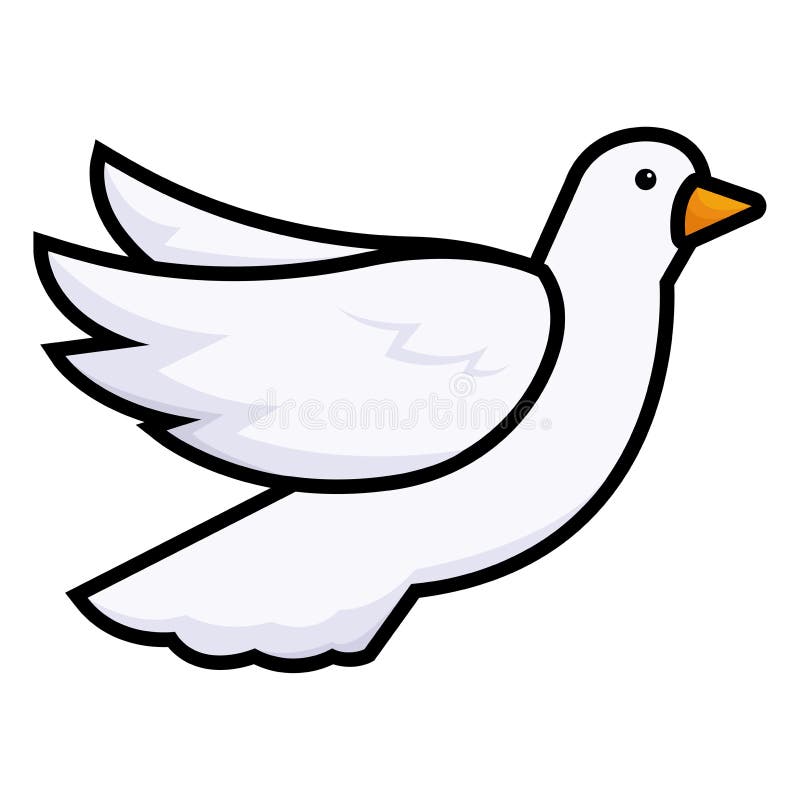 Isolated White Peace Pigeon Icon Vector Stock Vector - Illustration of ...