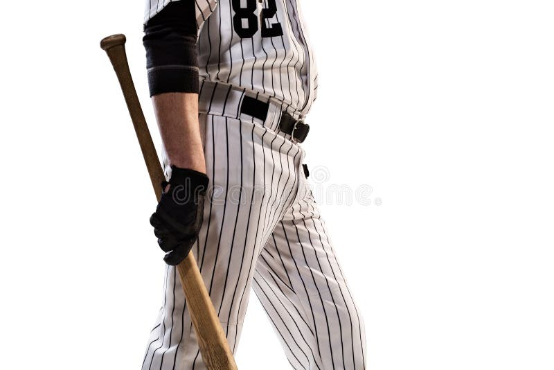 Isolated on White Professional Baseball Player Stock Photo - Image of ...