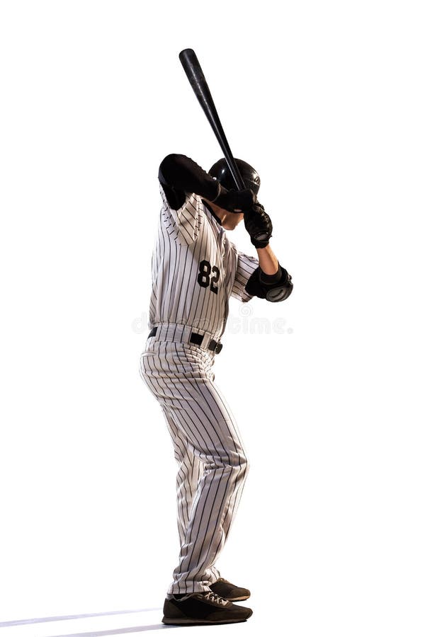 Isolated on White Professional Baseball Player Stock Photo - Image of ...