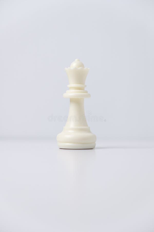 Isolated White Queen Chess Piece on White Background Stock Photo ...