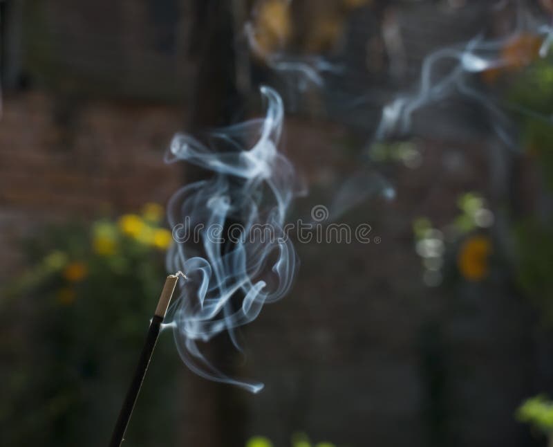 Isolated White Random Smoke of Joss-stick Stock Photo - Image of ...