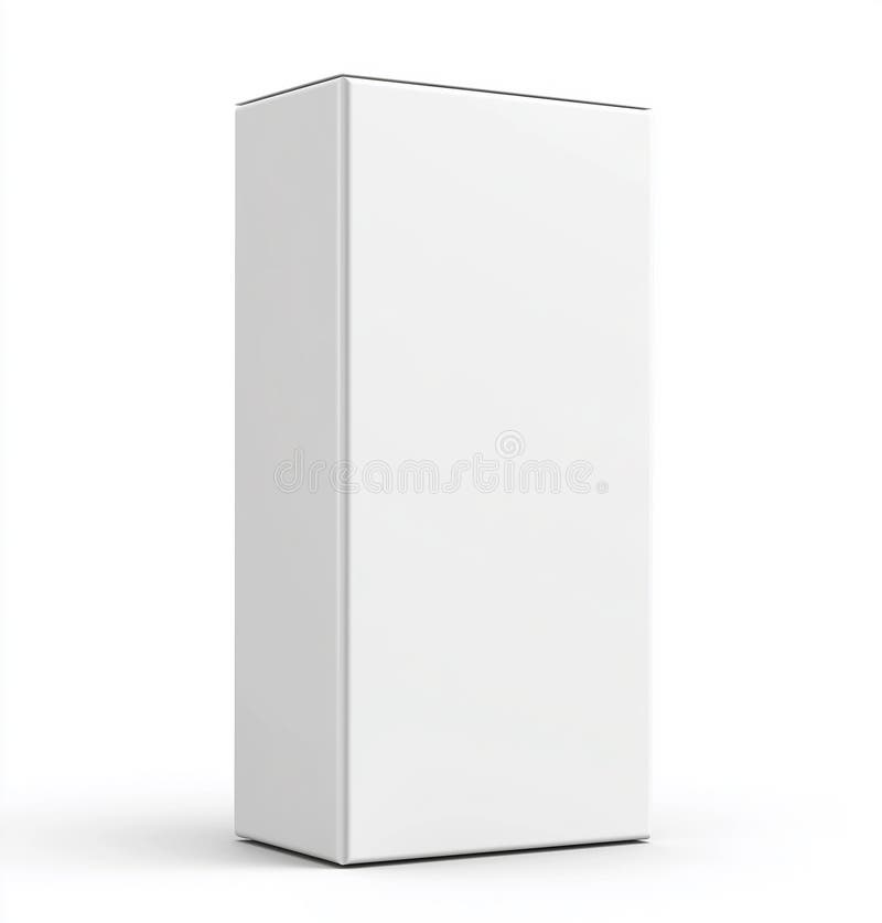 Isolated White Rectangular Box, Packaging Mockup, Blank Container ...