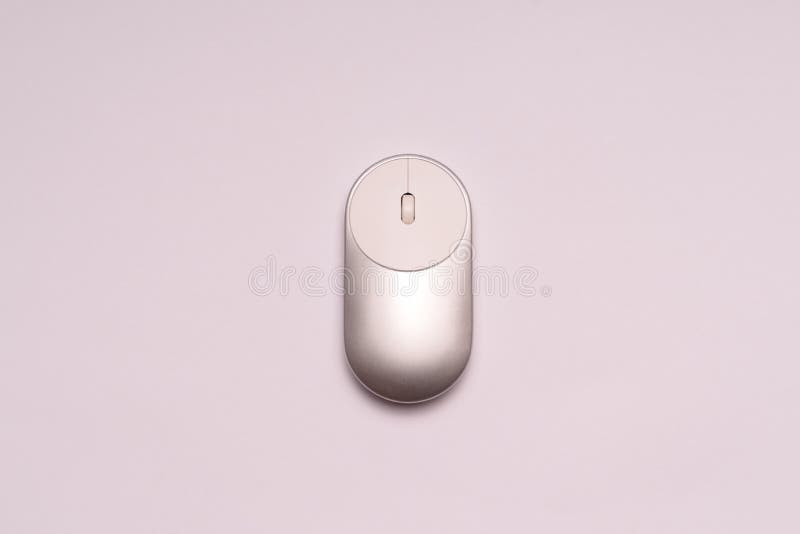 Isolated White Silver Wireless Mouse for Smart Computer Stock Image ...