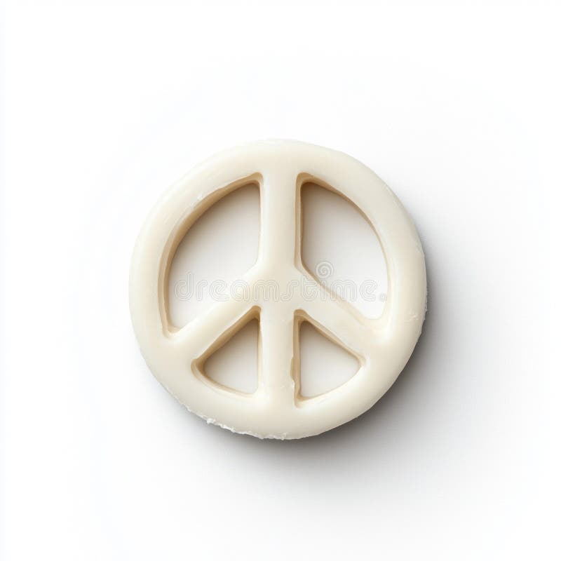 Isolated on White, a Smooth, Minimalist Peace Symbol Evokes Themes of ...