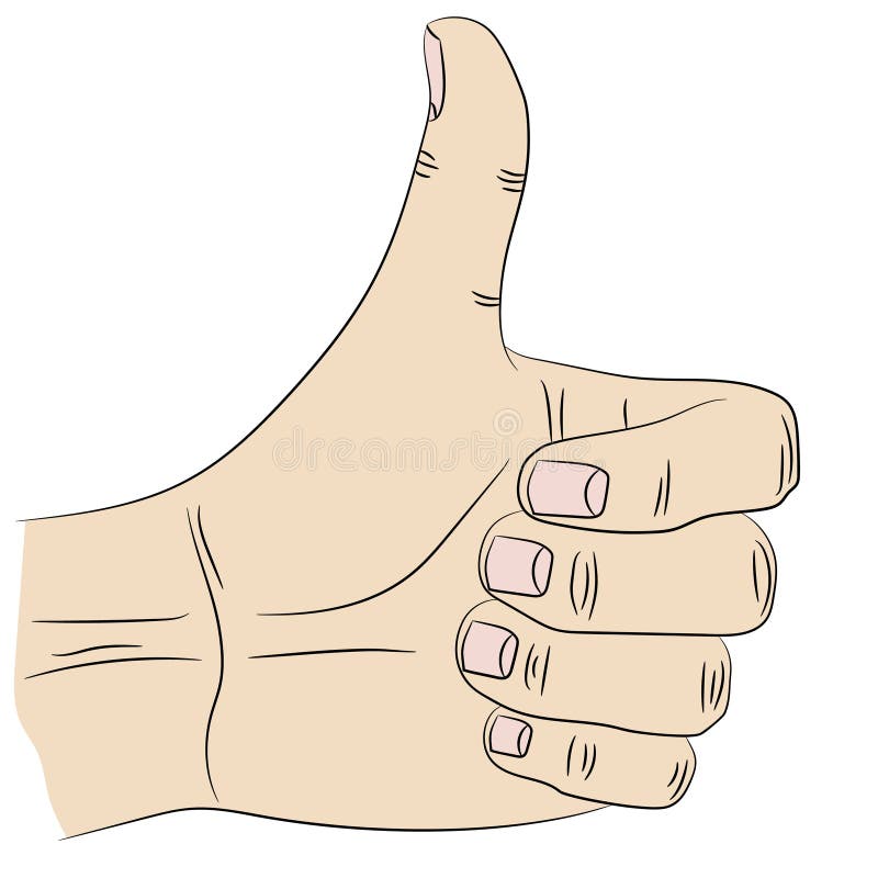 Isolated White Thumb of the Hand with Shadows that Shows Italian ...