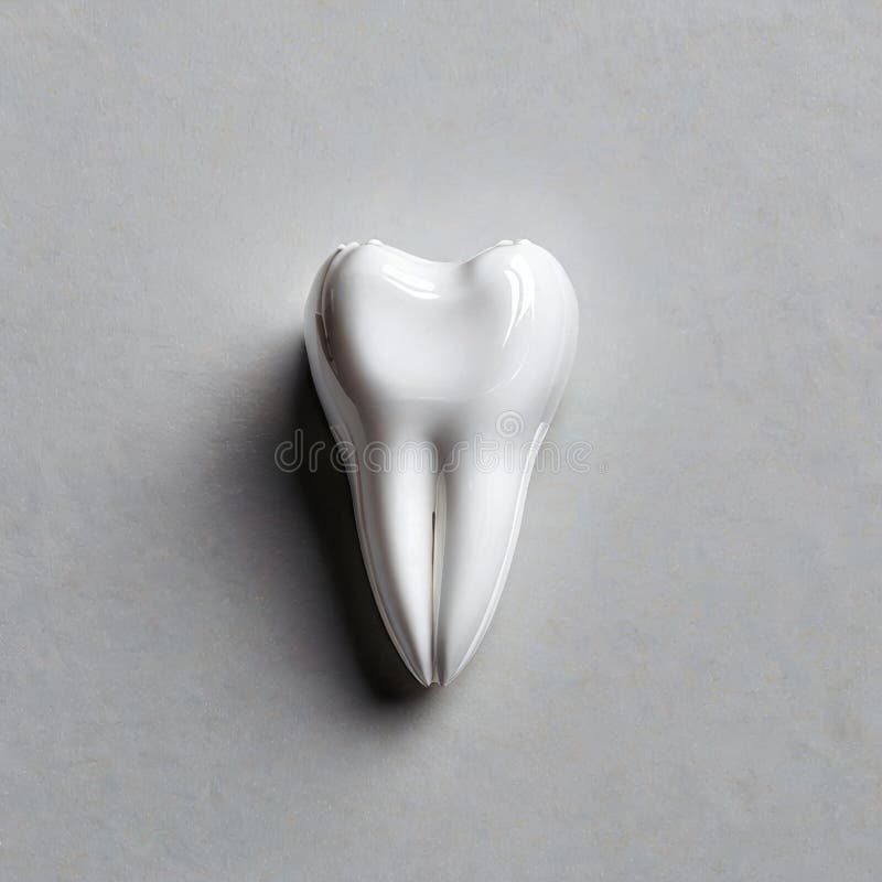 Isolated White Tooth on Grey Background Stock Photo - Image of clean ...