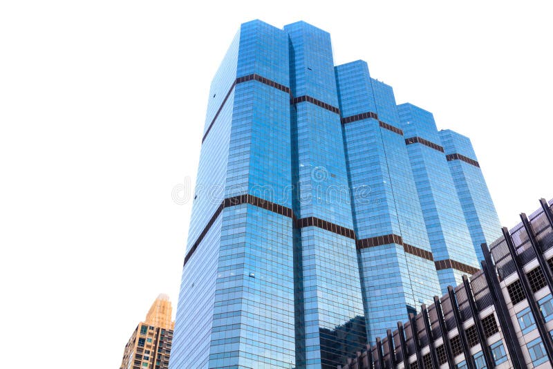 Isolated on White Tower Business Building with Empty Space for T Stock ...