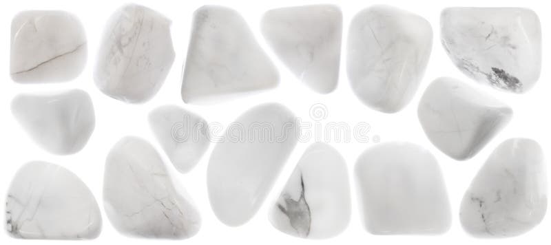 Isolated White Turquoise Jewel Stones Set Texture Stock Photo - Image ...