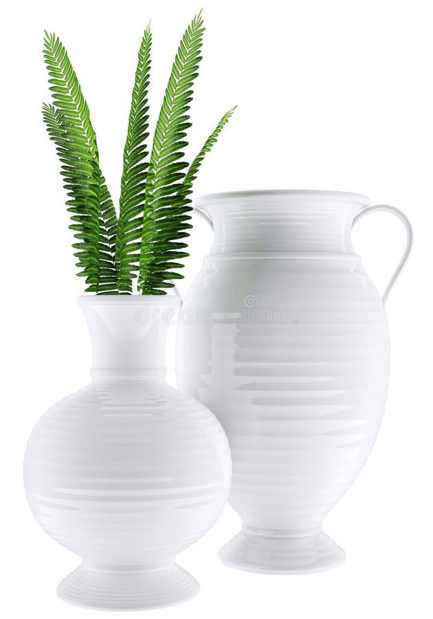 Isolated White, Vase Glossy Stock Illustration - Illustration of ...