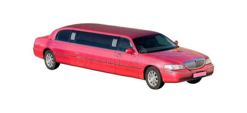 Isolated on White Wedding Modern Limo Stock Image - Image of classic ...