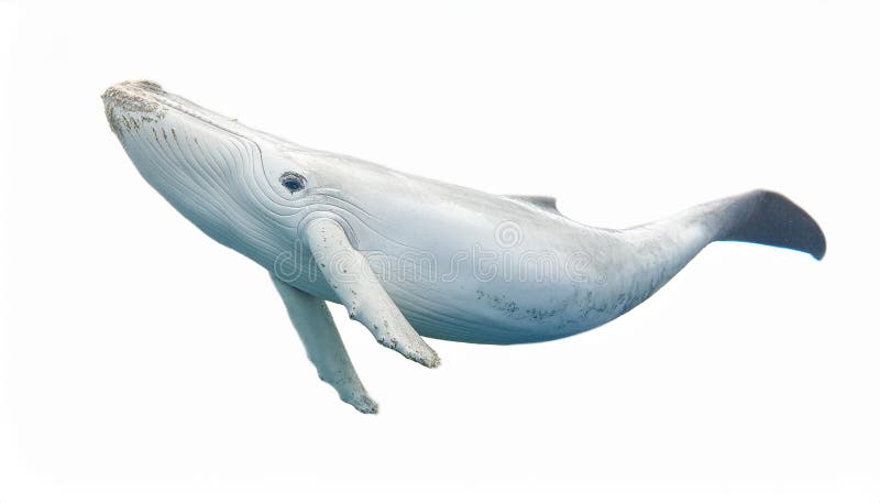 Isolated White Whale on White Stock Illustration - Illustration of dive ...