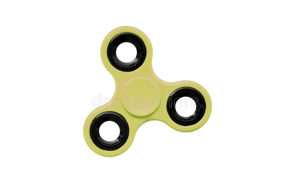 Isolated on White Yellow Spinner Stock Image - Image of modern ...