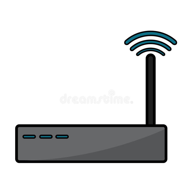 Isolated WiFi router icon stock vector. Illustration of router - 193508104