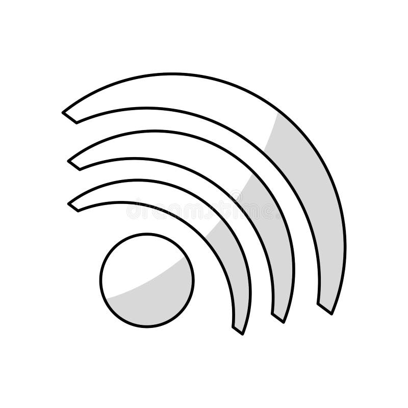 Isolated wifi wave design stock vector. Illustration of technology ...