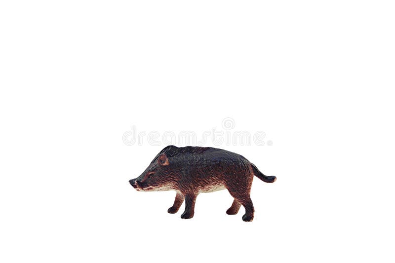 Isolated wild boar toy stock photo. Image of animal, side - 57551542